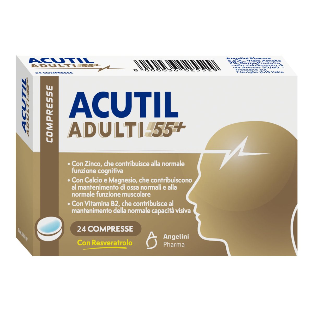 Acutil Adulti 55+ 24 compresse multivitaminico senior integratore ...
