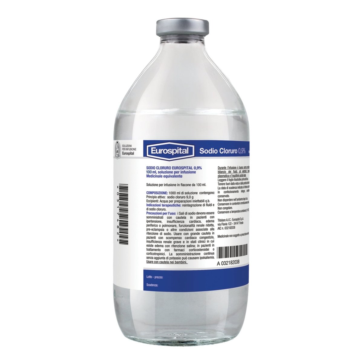 Sodium chloride Eurospital 0.9% 100 ml isotonic infusion solution ...