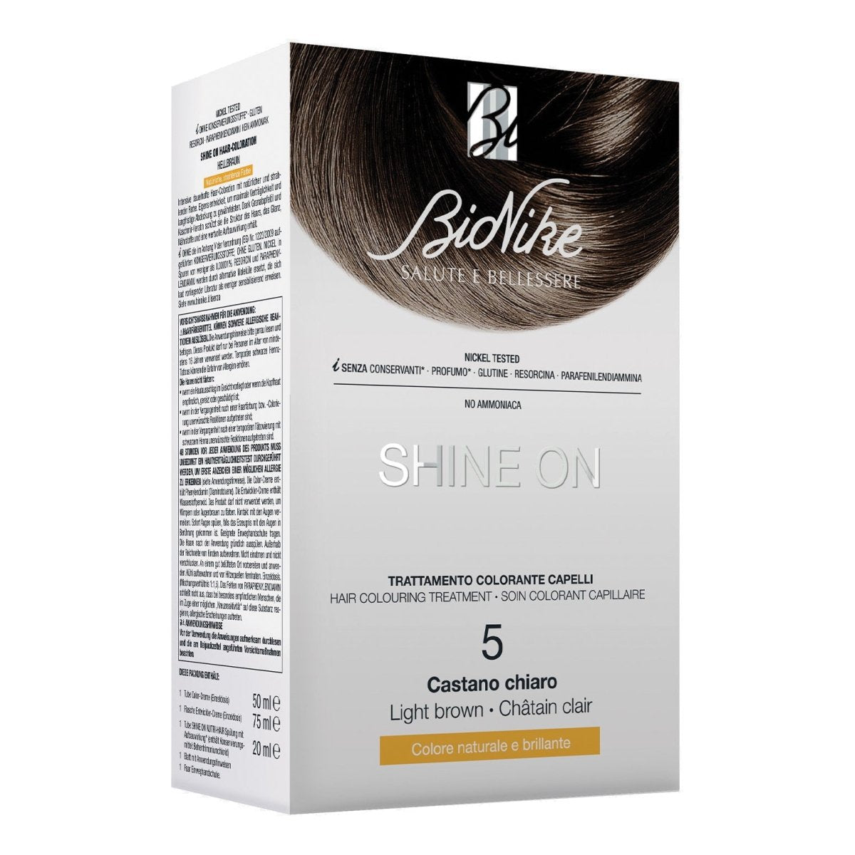 Bionike Shine On Tinte para el Cabello Sin Amoníaco Castaño Claro ...