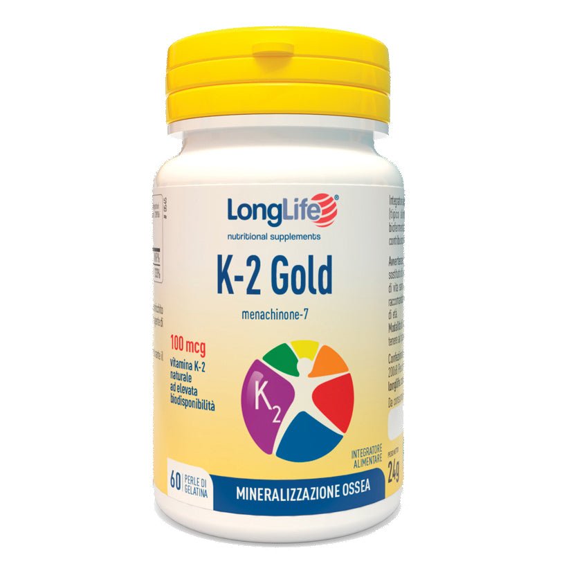 LongLife K2 Gold 60 perle vitamina K2 integratore ossa e cuore ...