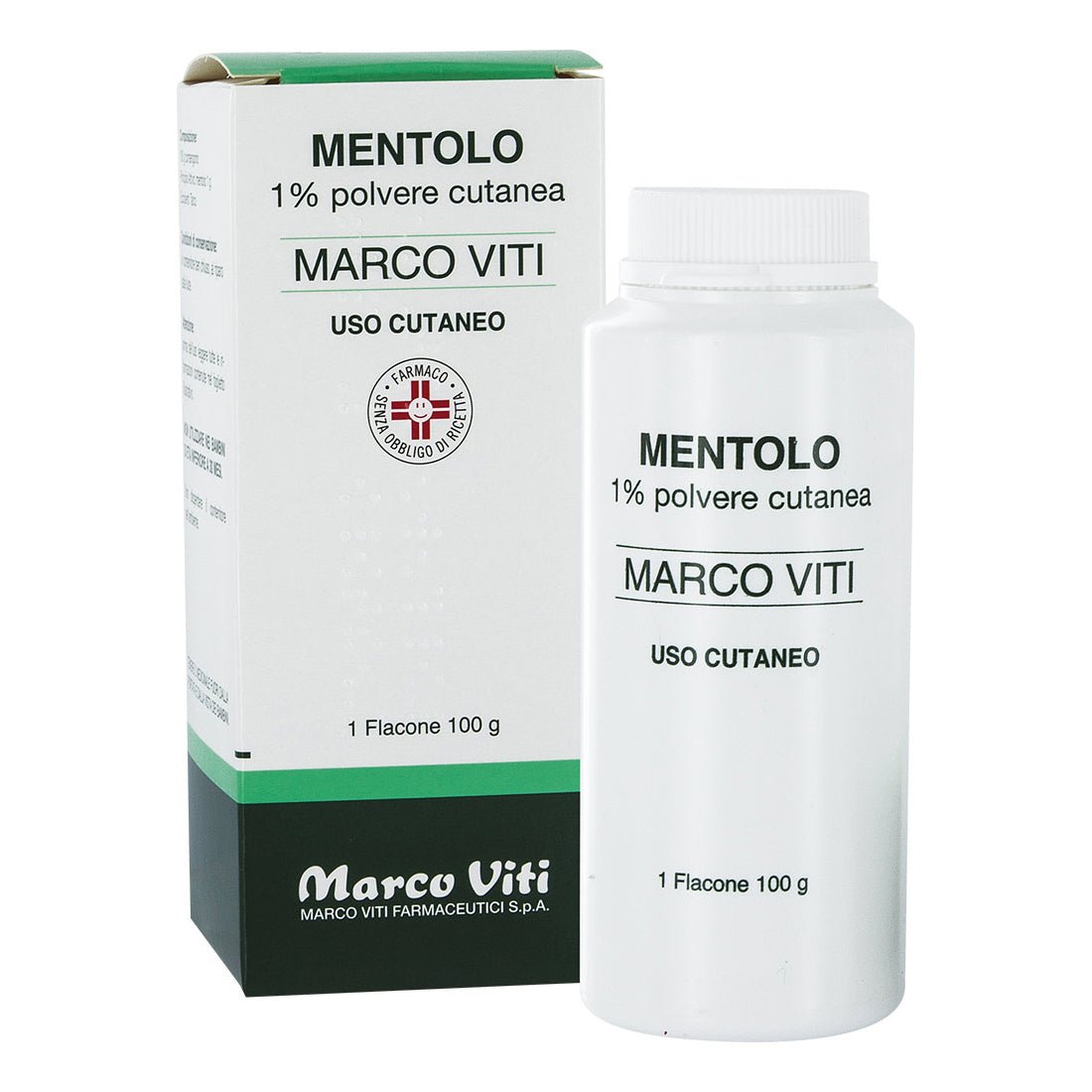 Talco mentolado Viti 100 g, polvo absorbente refrescante y calmante ...
