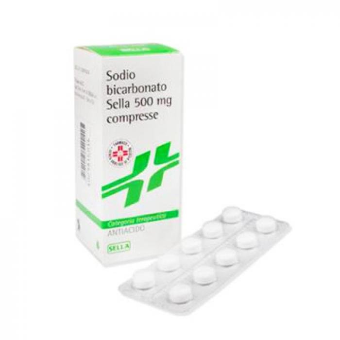 Sodio bicarbonato Sella 500 mg 50 compresse antiacido bruciore stomaco ...