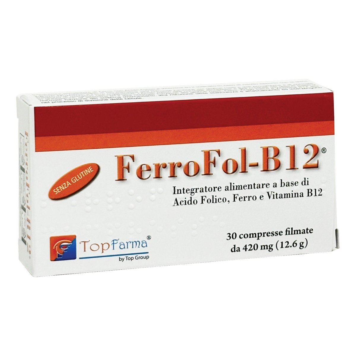 Ferrofol B12 30 compresse integratore ferro acido folico vitamina B12 ...