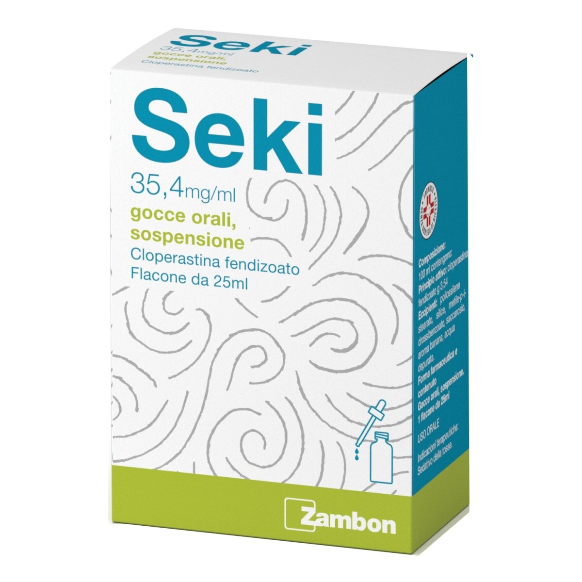 Seki 35.4 mg/ml 25 ml oral drops suspension dry cough cloperastine ...
